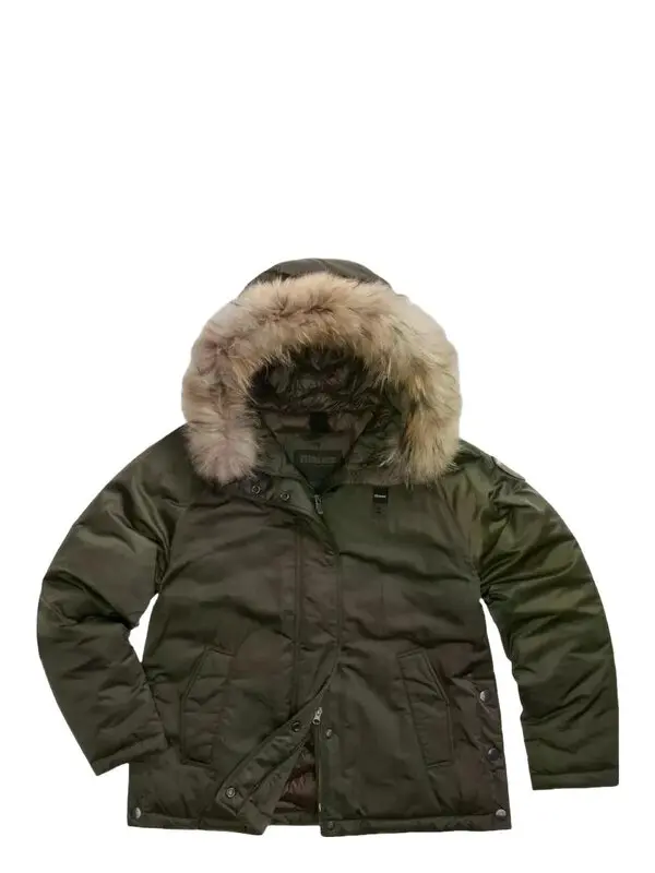 BLAUER. Glenvale Fur-trim Hooded Jacket - Green