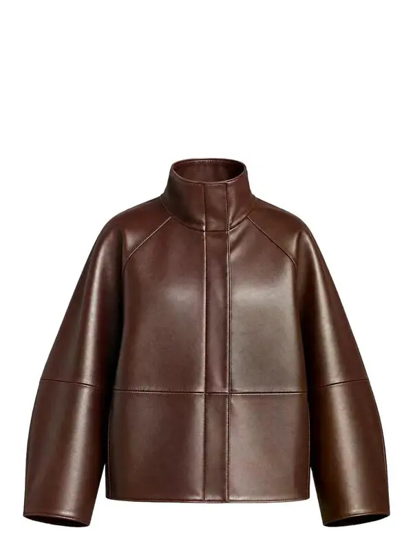 Soeur Gamma Leather Jacket - Brown