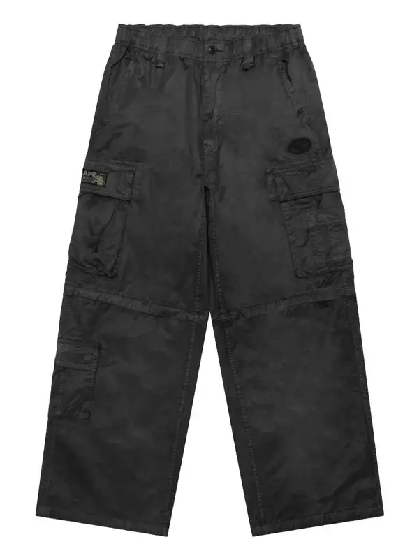 AAPE BY *A BATHING APE Aapeunvs Convertible Washed Cargo Pants - Black