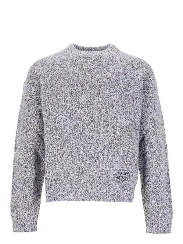 Maison Kitsuné Logo-embroidered Sweater - Grey