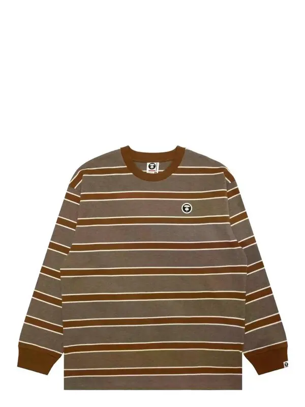 AAPE BY *A BATHING APE Aapenow Striped Long-sleeve T-shirt - Brown