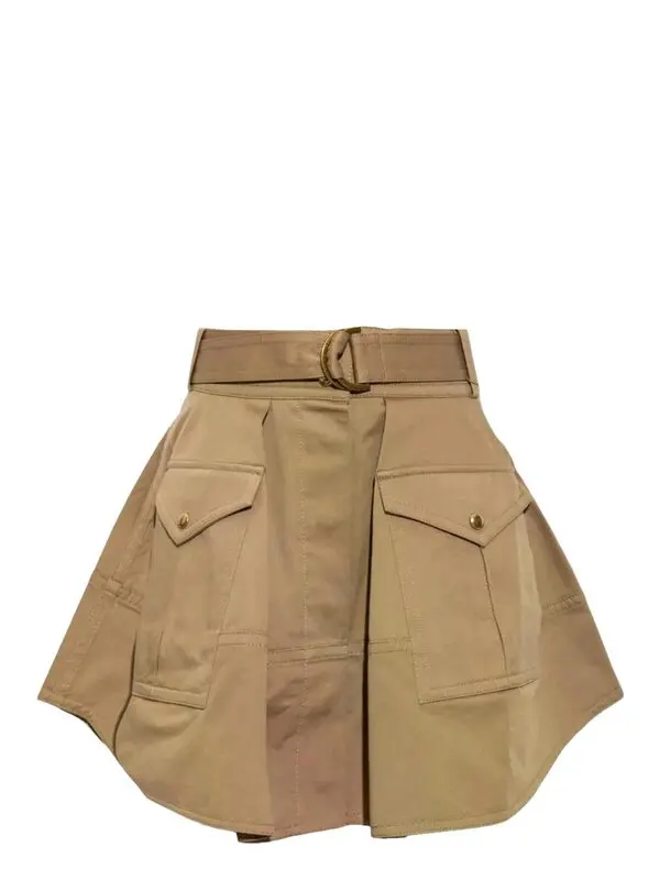 Zimmermann Clash Drill Utility Mini Skirt - Brown