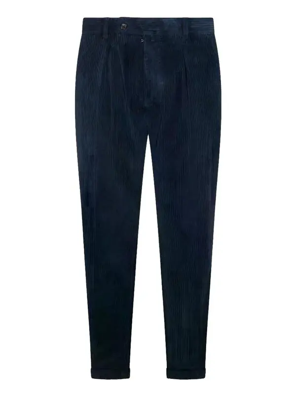 BERWICH Corduroy Pleated Trousers - Blue