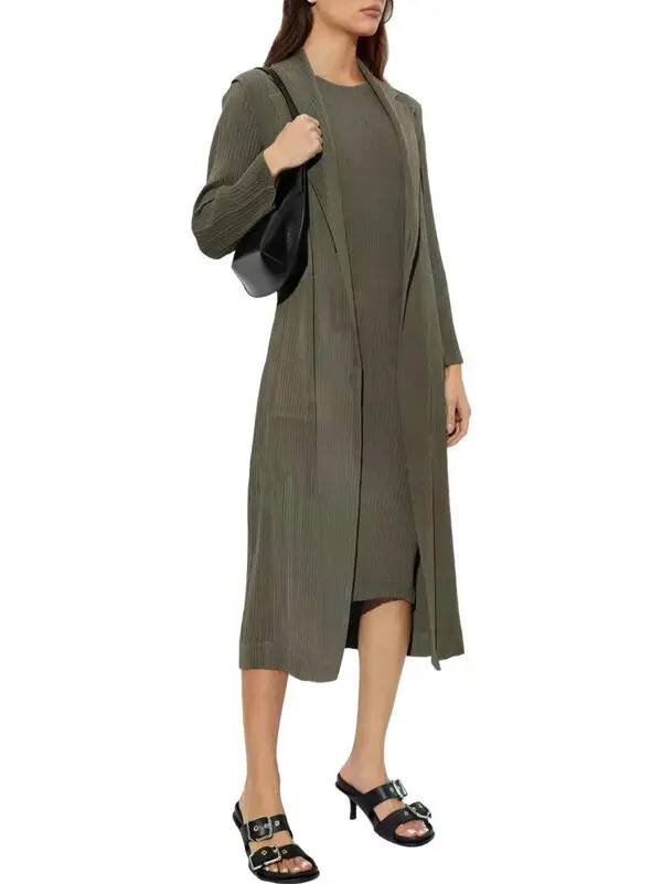 Issey Miyake Pleated Notch-lapel Jacket - Green