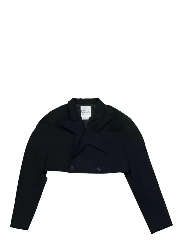 Noir Kei Ninomiya Star-patch Cropped Jacket - Black