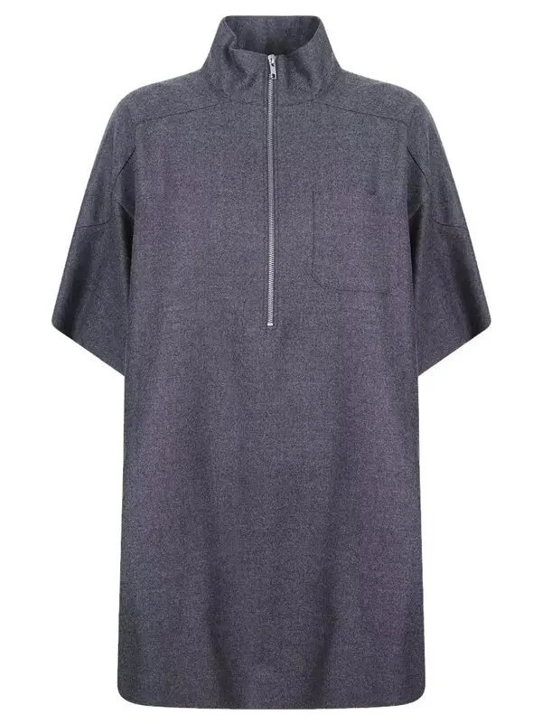 MAISON MARGIELA Half-zip Wool Mini Dress - Grey