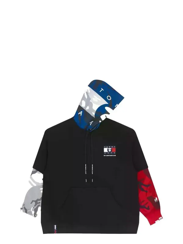 AAPE BY *A BATHING APE X Tommy Camo-panels Drawstring Hoodie - Black