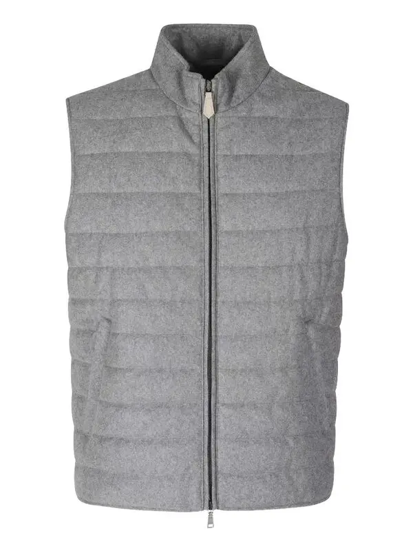 Seventy Quilted High-neck Gilet - Grey