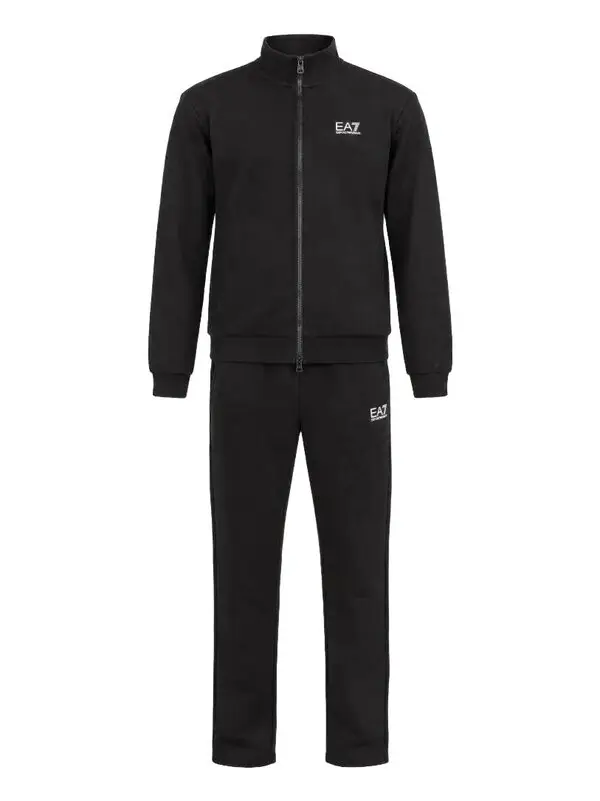 EA7 Logo-print Track Suits - Black