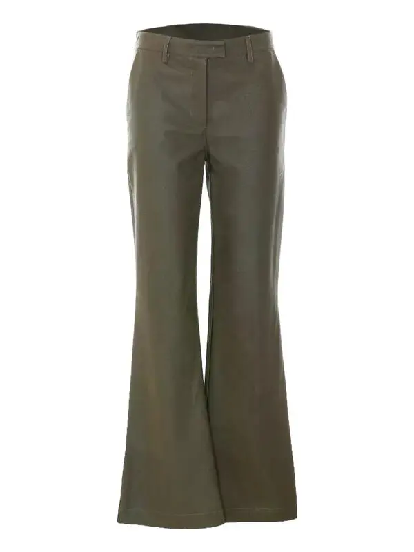 RUE DU BAC Grained Flared Trousers - Green