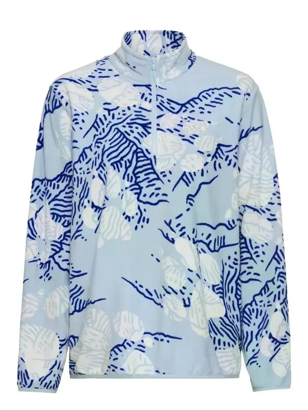 JACK WOLFSKIN Paw Era 100 Fleece-texture Abstract-print Sweater - Blue