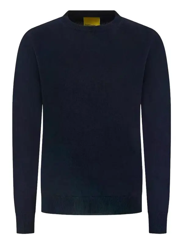 CUSTOMER LOVERS Crew-neck Ribbed-trim Sweater - Blue