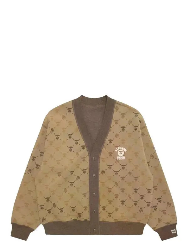 AAPE BY *A BATHING APE Reversible Interlock Cardigan - Brown