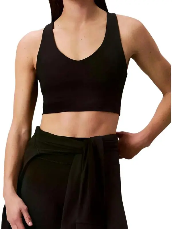 Calvin Klein Racerback Sports Bra - Black
