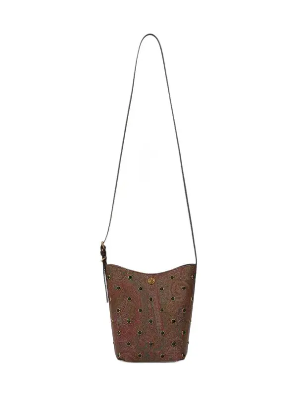 Etro Essential Arnica Crossbody Bag With Studs - Brown