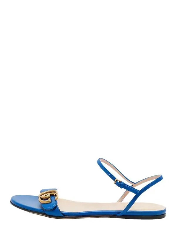 Gucci Gg Marmont Ankle Strap Sandals - Blue