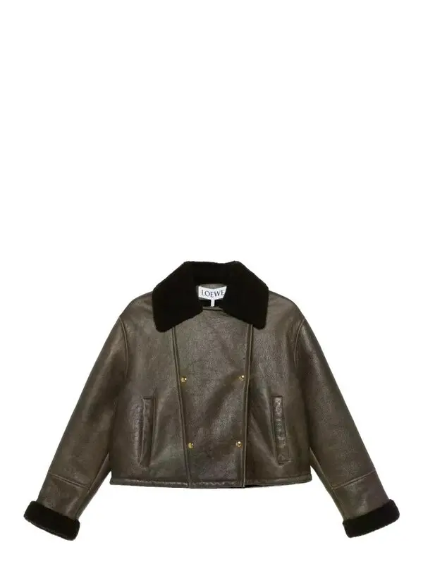 Loewe Jacket In Shearling - Green