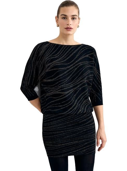 PHASE EIGHT Becca Zebra Dress - Black