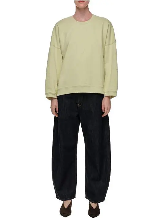 Bimba Y Lola Straight Fit Sweatshirt With Topstitching - Yellow