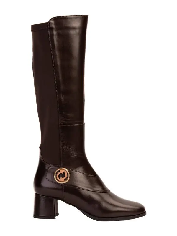 VINCI LEATHER SHOES The Windsor Leather Knee High Boot - Brown