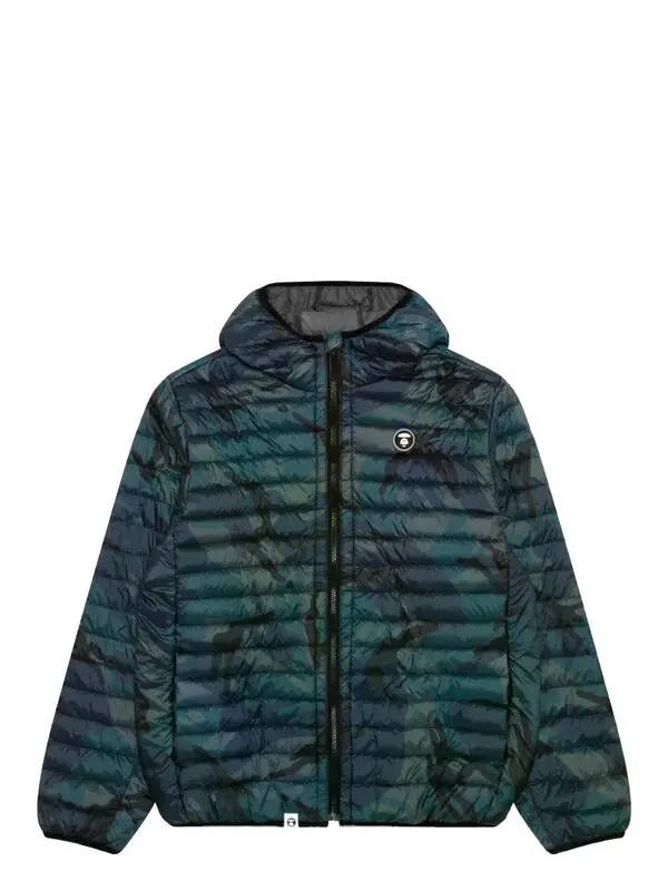 AAPE BY *A BATHING APE Moonface Camo-print Padded Jacket - Blue