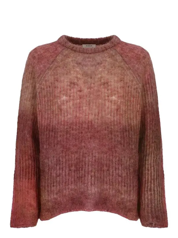 KANGRA Ribbed-knit Raglan-sleeve Sweater - Red