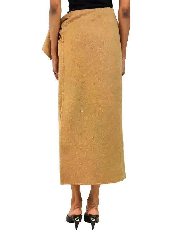 Max Mara Tie-up Midi Skirt - Neutrals