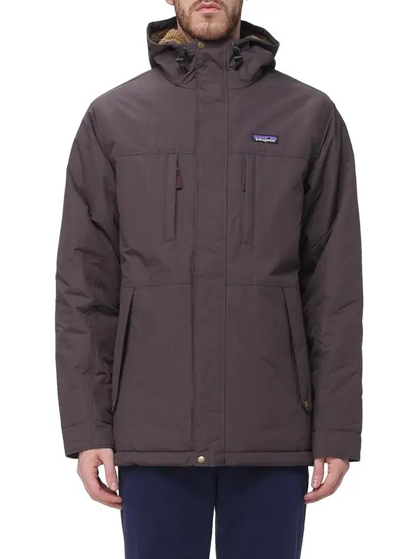 Patagonia Hooded Water-repellent Padded Parka In Recycled Nylon - Brown