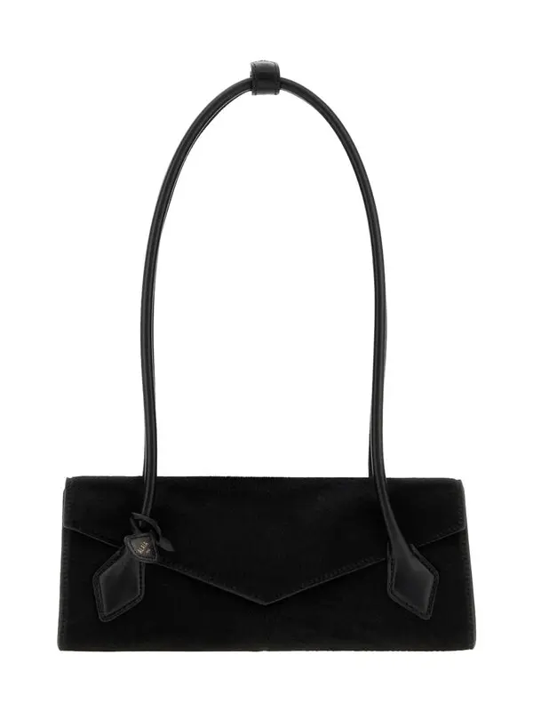 Alaïa Le Teckel Flap Leather Shoulder Bag With Envelope Closure - Black