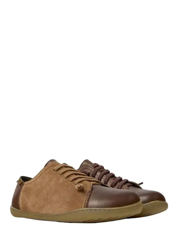 Camper Twins Bicolour Suede Slip-on Sneakers - Brown