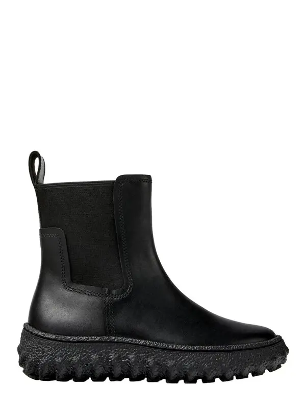 Camper Flat Ankle Boot - Black