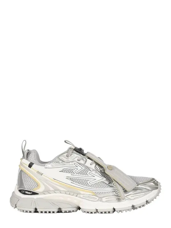 Off-White Be Right Back Low-top Sneakers In Mesh With Notched Sole - Grey