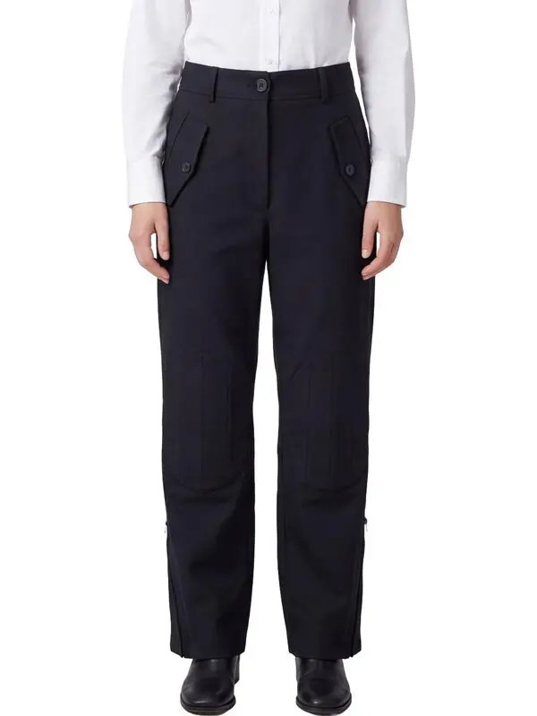 Paloma Wool Figma High-waisted Wool-blend Straight-leg Trousers - Grey