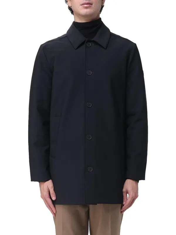 HESKIMO Waterproof Knee-length Stretch-nylon Trench Coat - Black