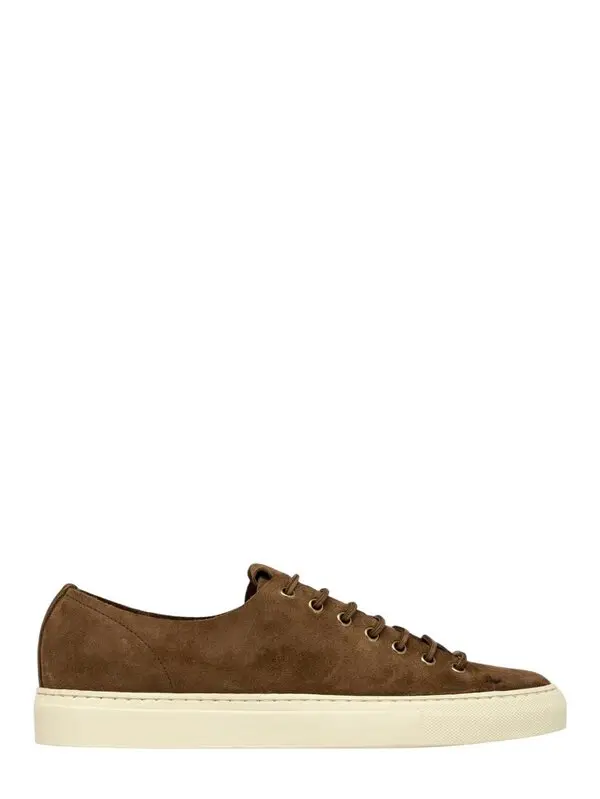 BUTTERO® Lace-up Suede Leather Low-top Sneakers With A Rubber Sole - Brown