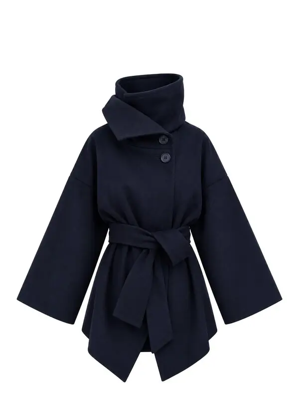 THE ETHOS STUDIO Nocturne Coat Navy - Blue