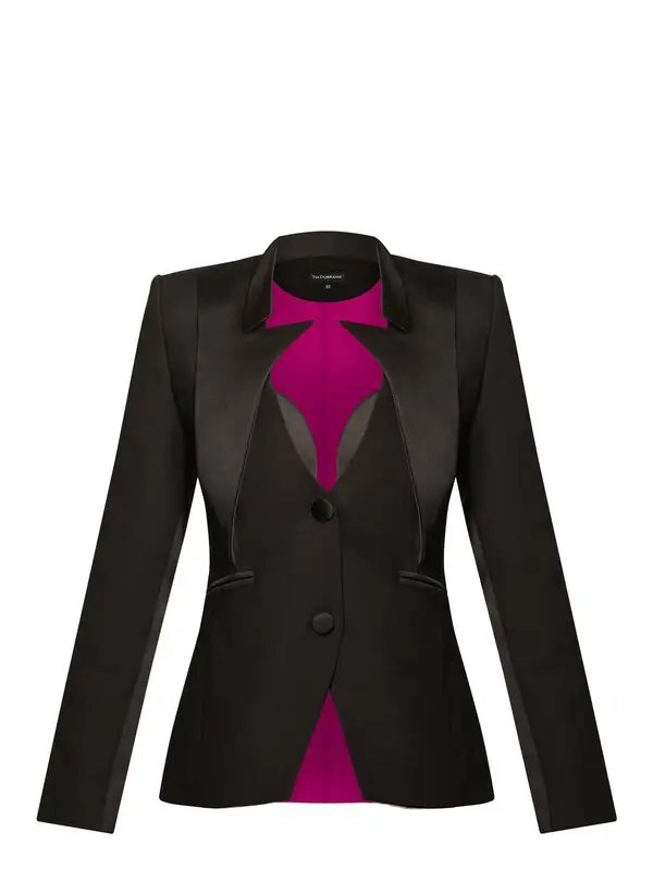 TIA DORRAINE Femme Fatale Tailored Blazer - Black