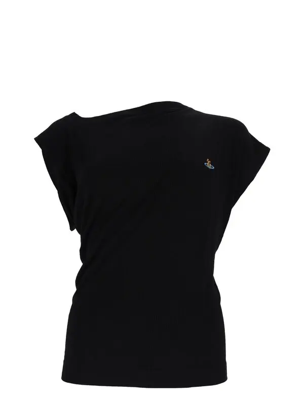VIVIENNE WESTWOOD Top "hebo" Con Logo - Black