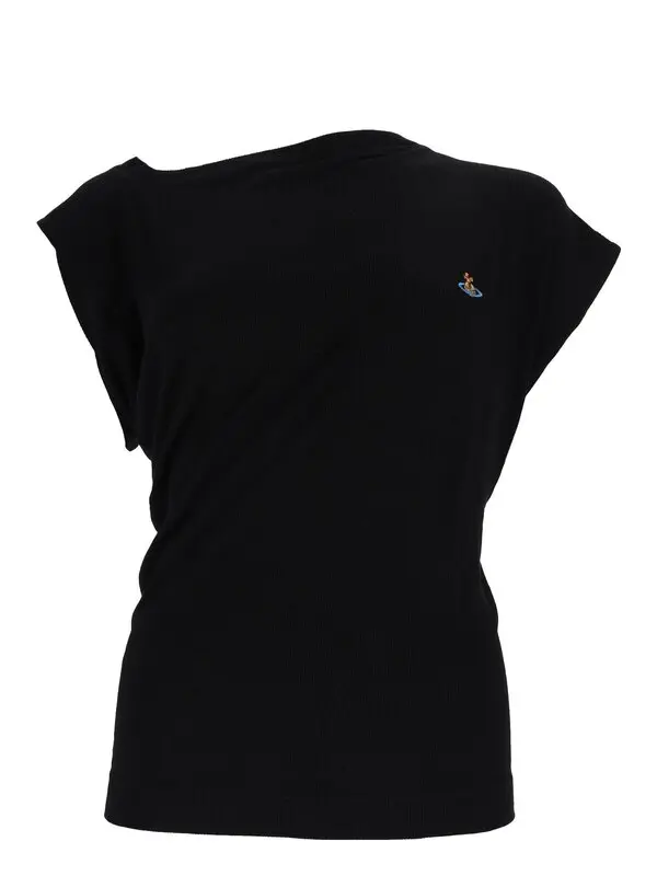 VIVIENNE WESTWOOD Top "hebo" Con Logo - Black