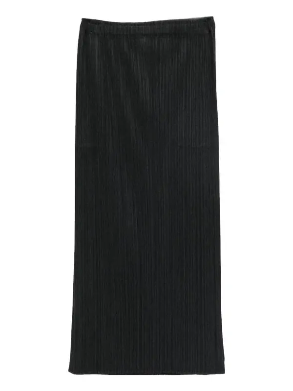 Issey Miyake Pleated Long Skirt - Black