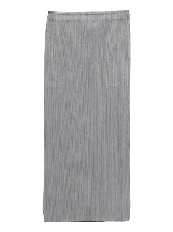 Issey Miyake Pleated Long Skirt - Grey