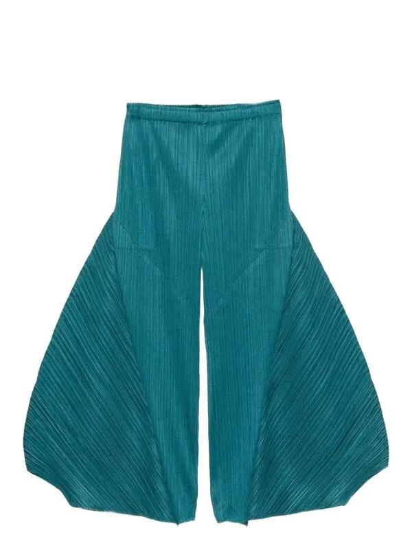 Issey Miyake Pleated Wide-leg Trousers - Blue