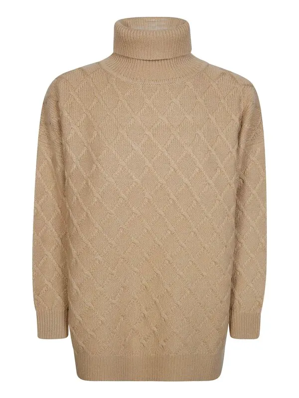 Max Mara Bambola Sweater-over Mini Dress - Beige