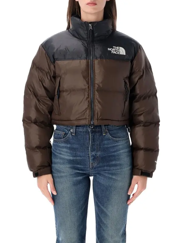 The North Face Cropped Puffer Jacket - Marrone