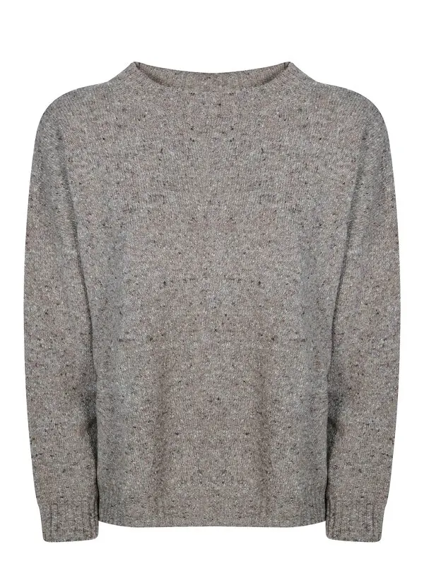 Max Mara Effetto Tweed Knit Sweater - Marrone