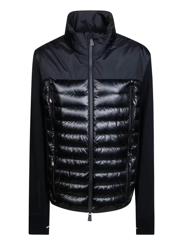 Moncler Quilted Sweater Cardigan - Nero