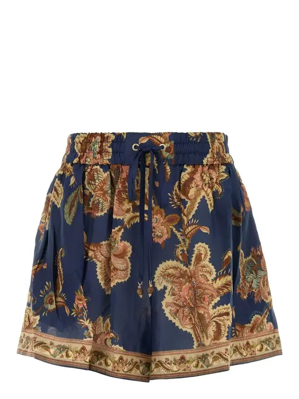 Zimmermann Silk Aster Mini Shorts - Printed