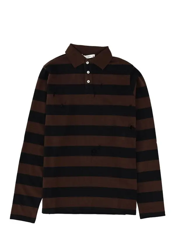 Gimaguas Polo Shirt With Contrast Detail - Black Brown