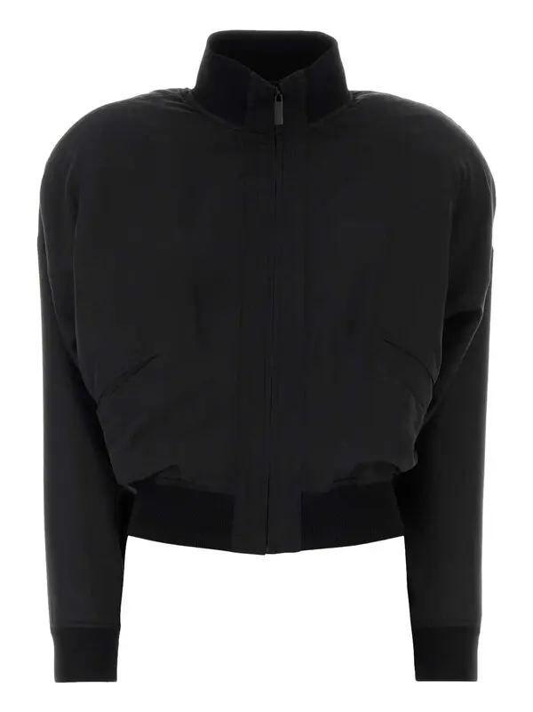 Gucci 100% Silk Bomber Jacket - Black