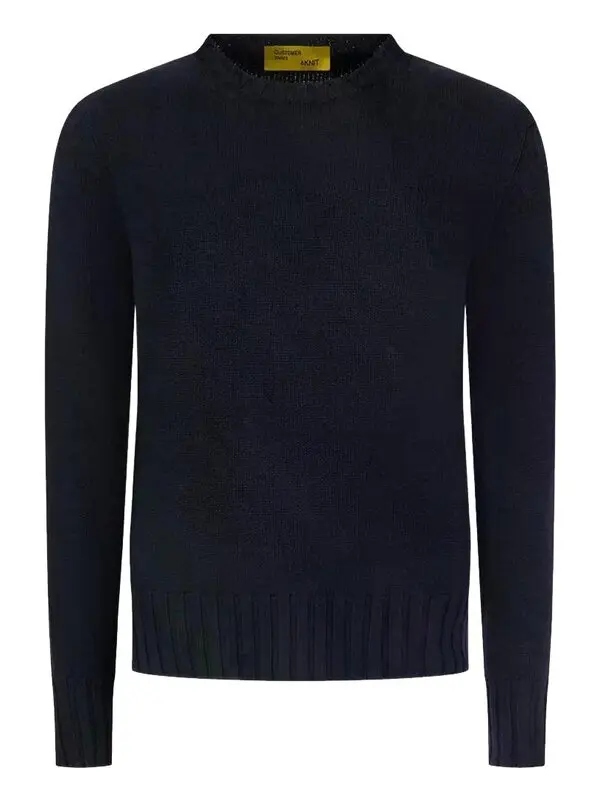 CUSTOMER LOVERS Ribbed-trim Sweater - Blue